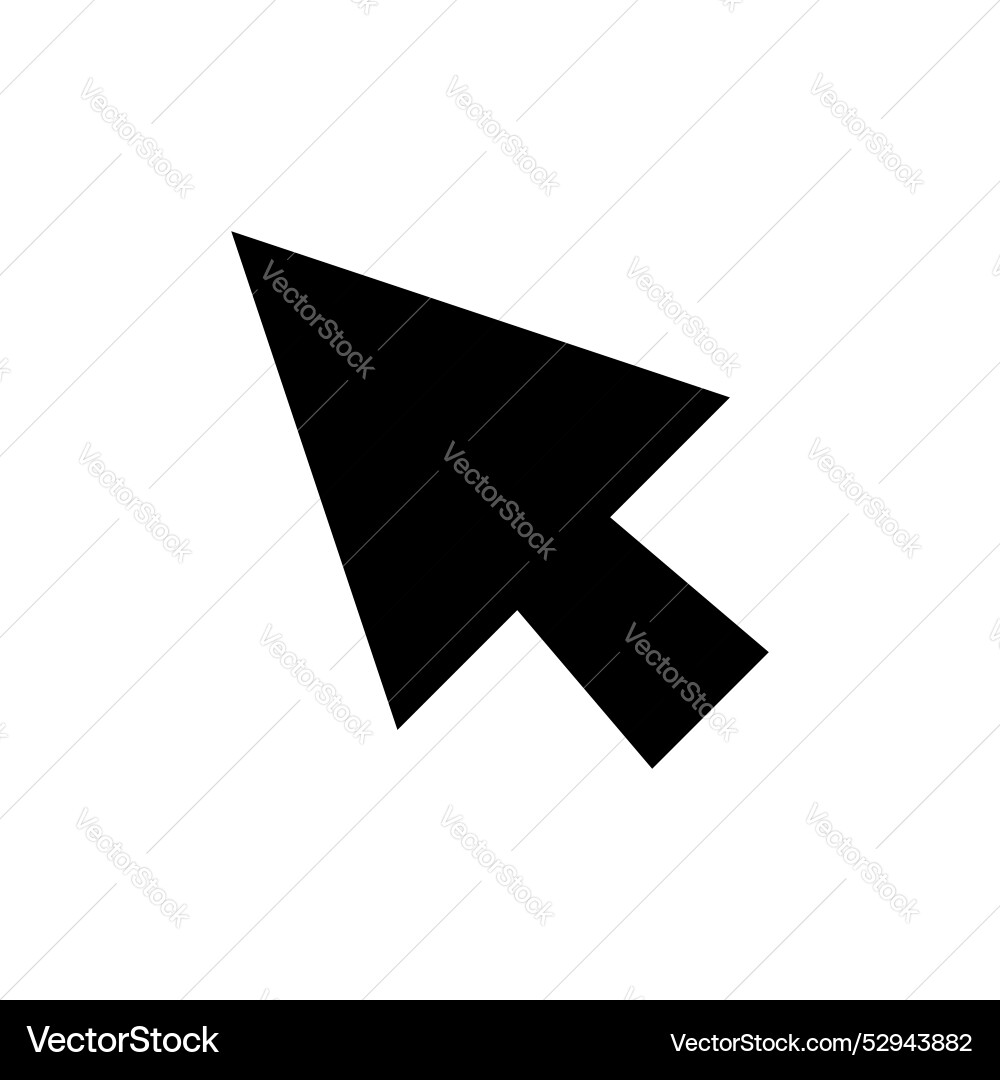 Cursor Icon Set Click Arrow Symbol Web Mouse Vector Image