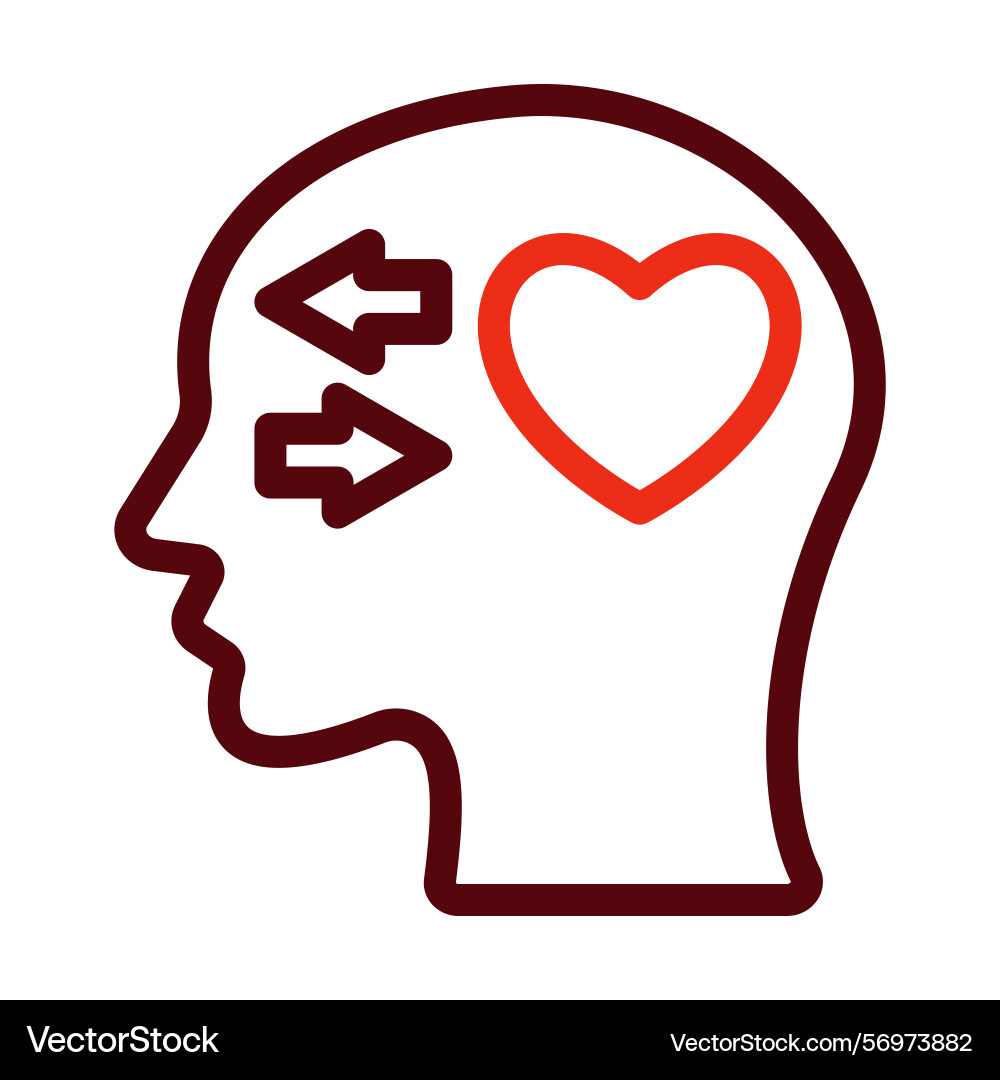 Empathy thick line two color icons for personal Vector Image