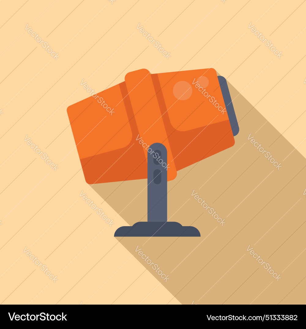 Flat design orange spotlight Royalty Free Vector Image