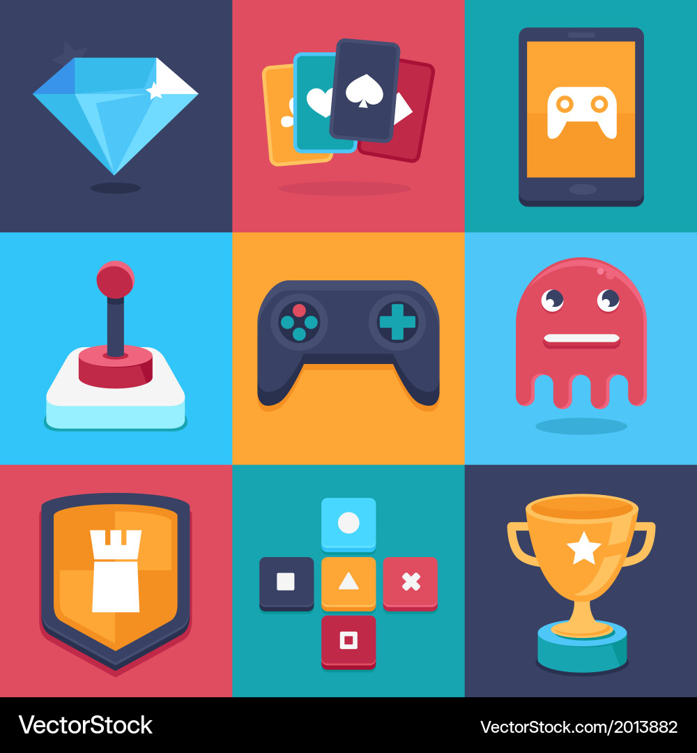 Games signs Royalty Free Vector Image - VectorStock