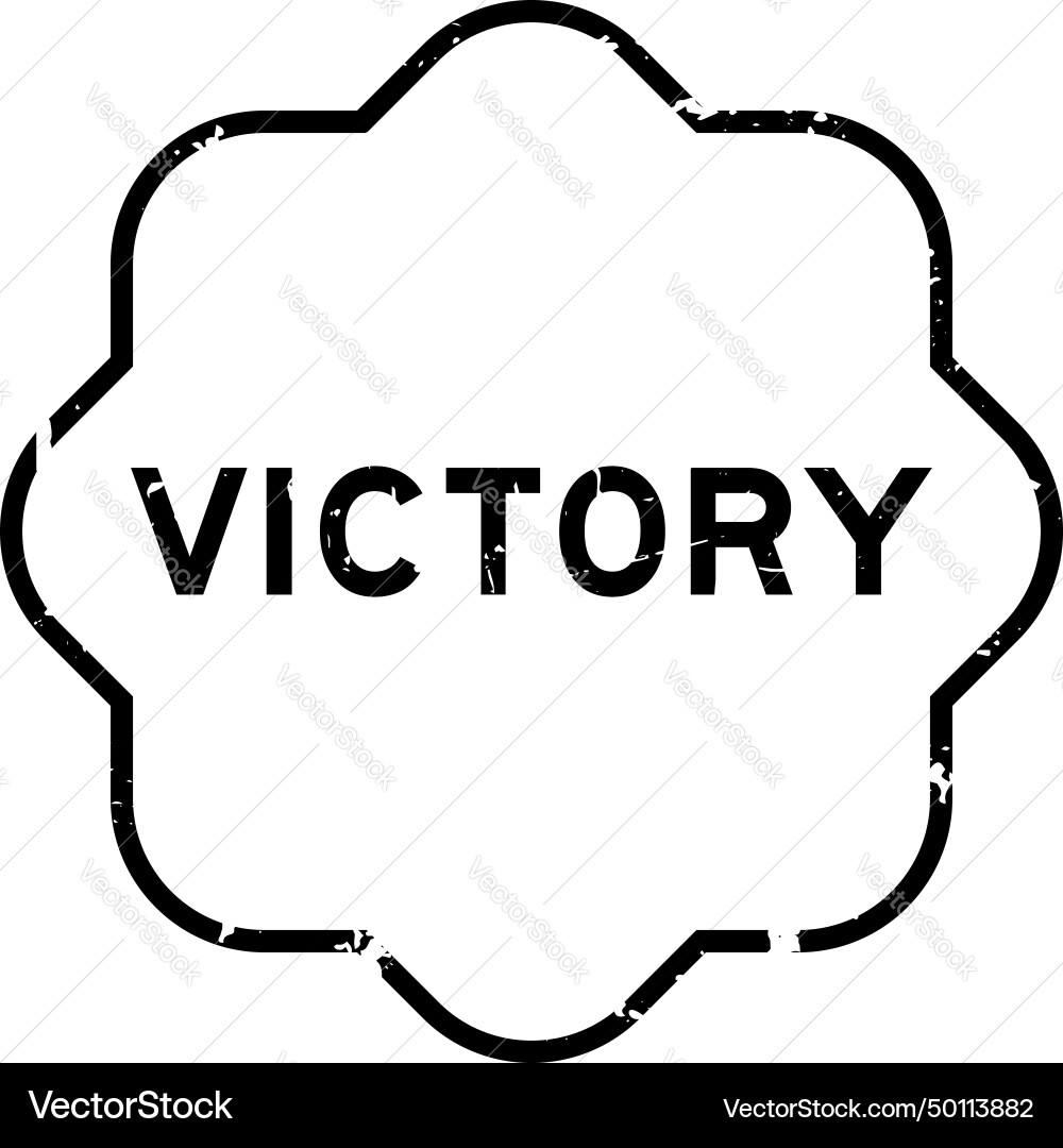 Grunge black victory word rubber seal stamp Vector Image
