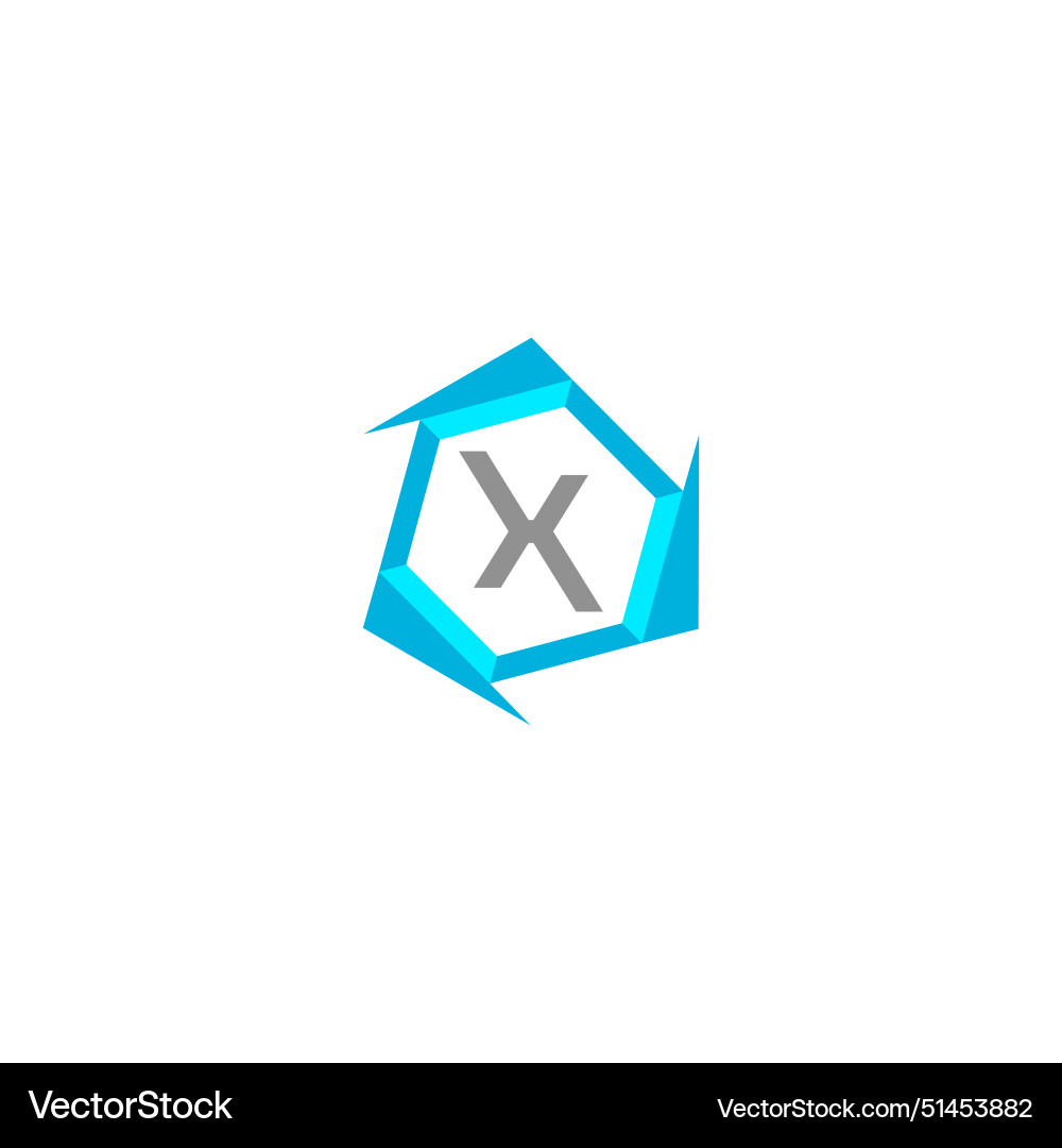 Letter x professional logo icon for tech business Vector Image