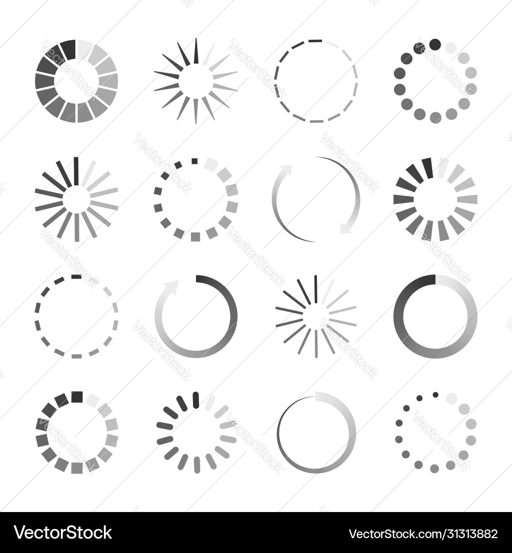 Load icons process wait on digital screen bar Vector Image