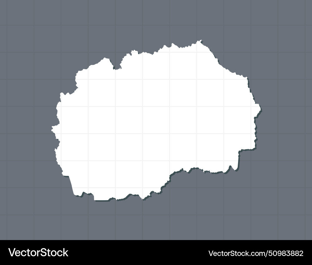 Map north macedonia outline country Royalty Free Vector