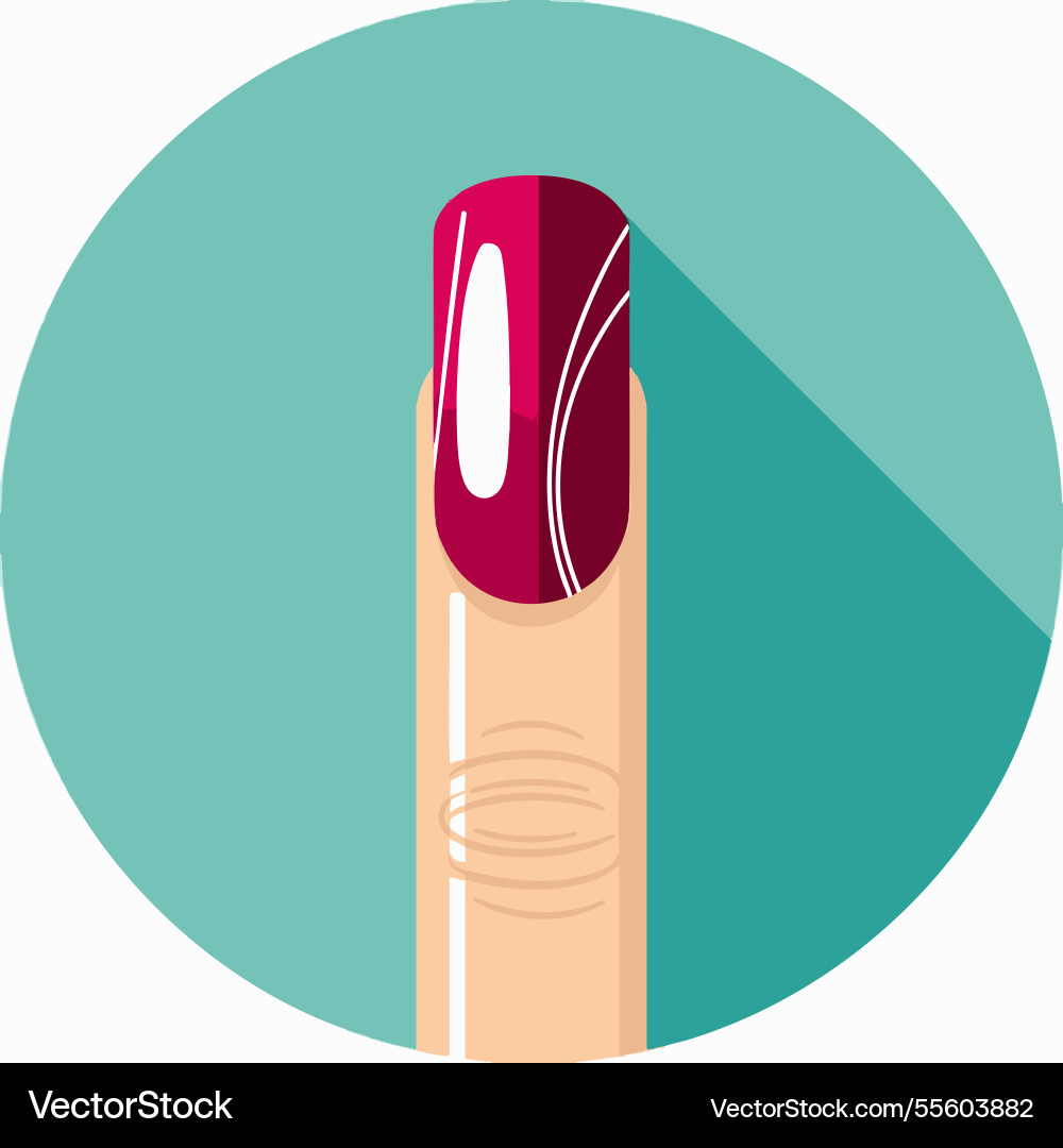 Nails with color paint Royalty Free Vector Image
