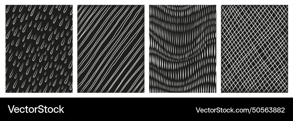 Organic Line Texture Set Royalty Free Vector Image