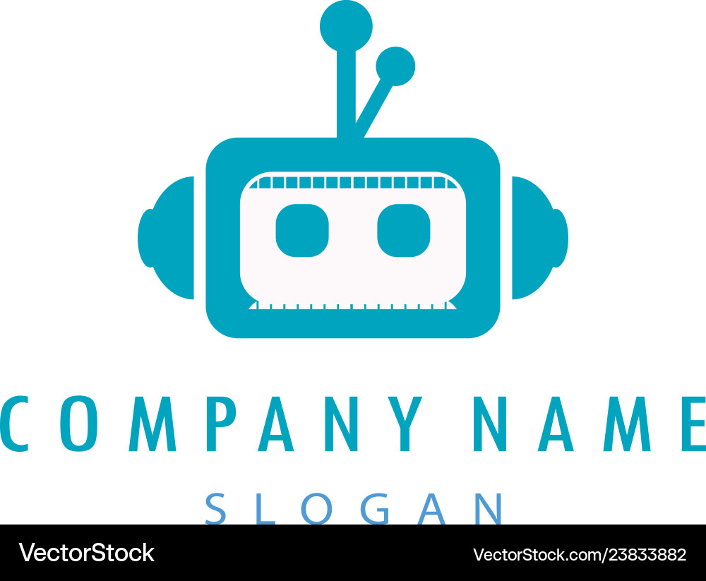 Robot logo Royalty Free Vector Image - VectorStock