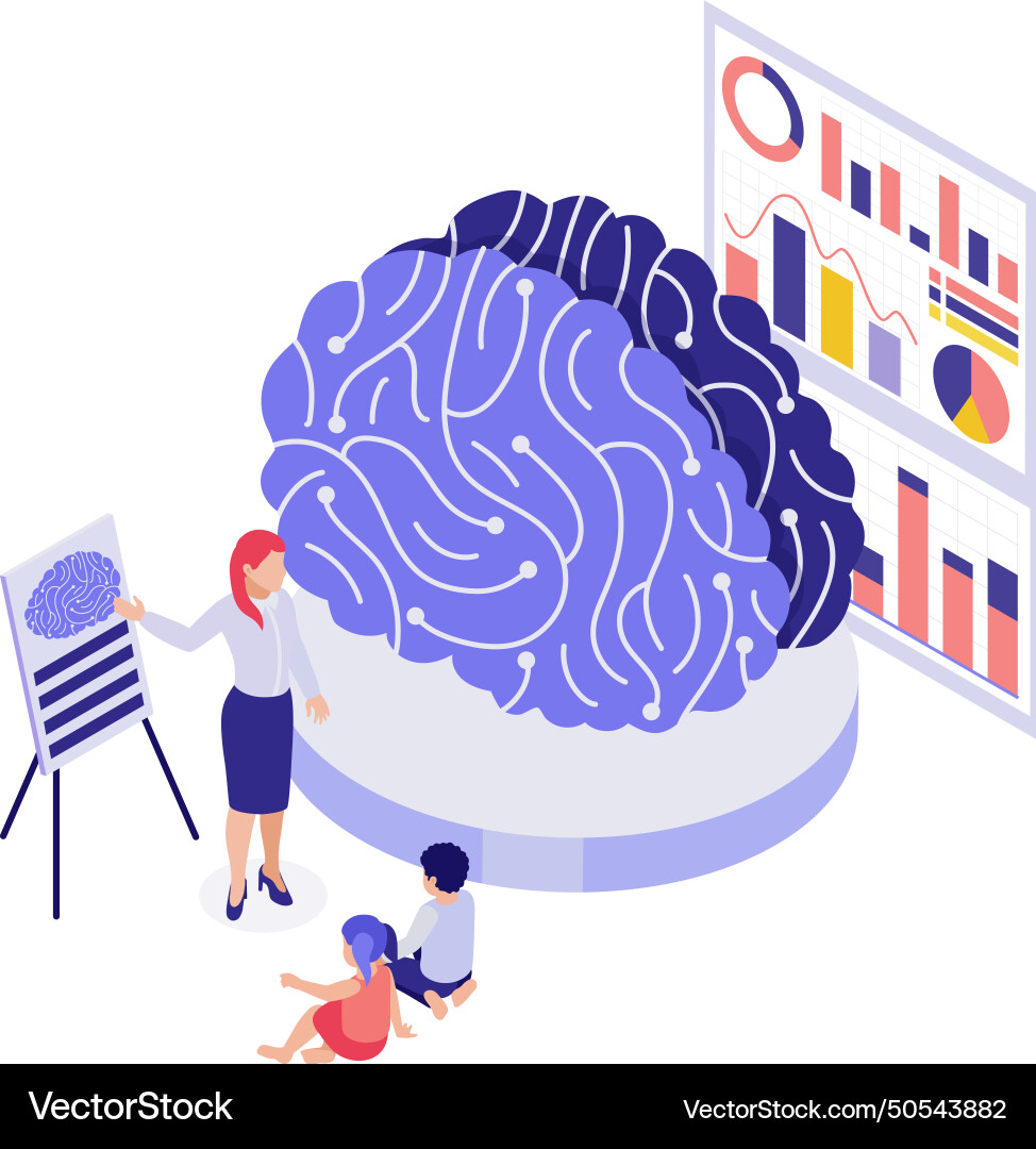 Stem education 3d concept Royalty Free Vector Image