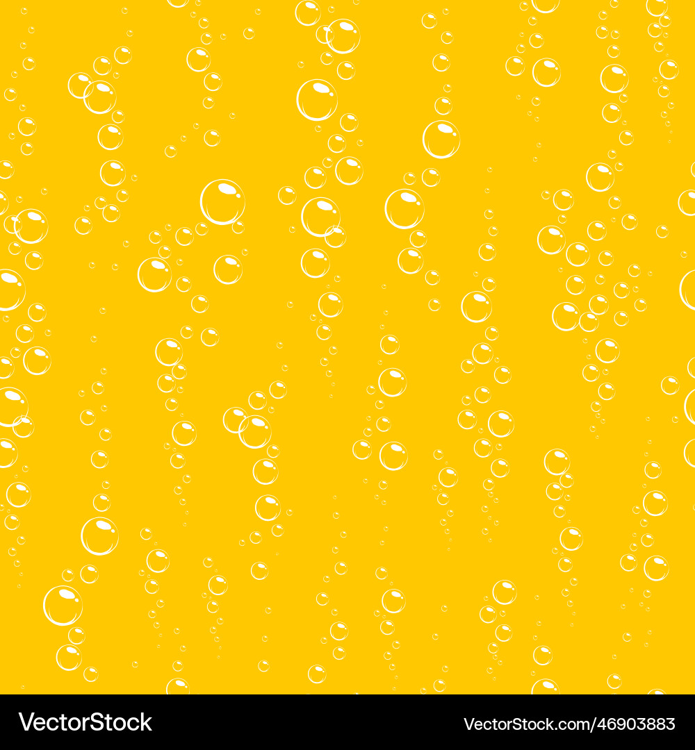 Beer bubbles seamless pattern alcohol drink Vector Image