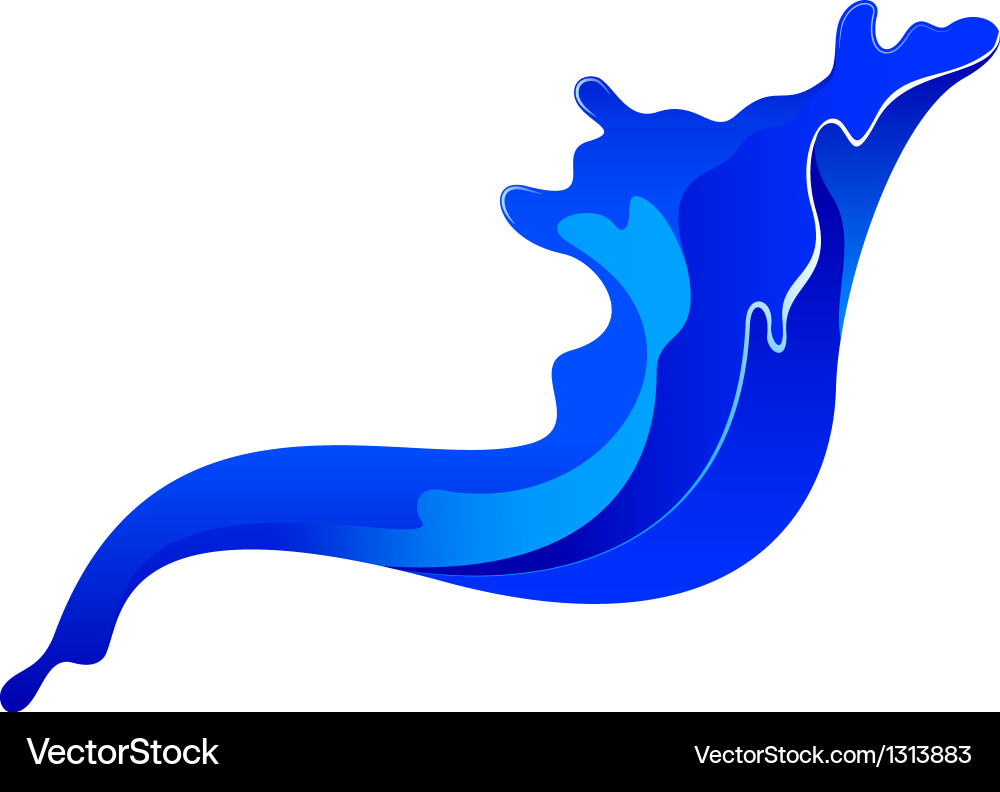 Blue ink spalsh Royalty Free Vector Image - VectorStock