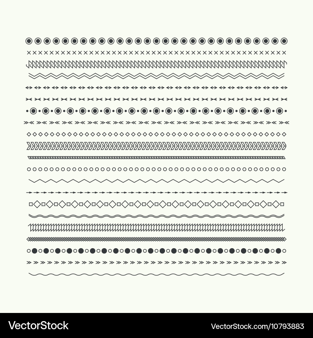 Dividers set isolated Royalty Free Vector Image