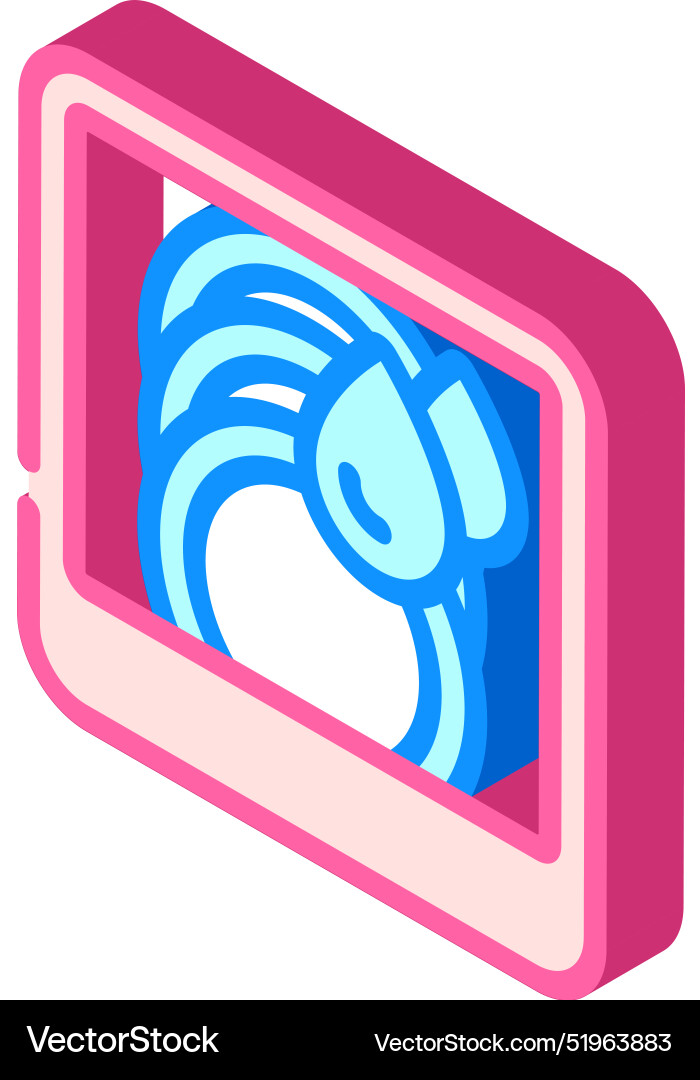 Durability strong label product caution isometric Vector Image