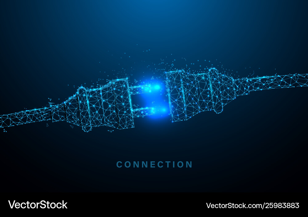 Electric socket with a plug connection Royalty Free Vector