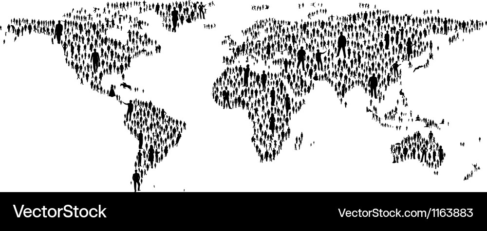 People map Royalty Free Vector Image - VectorStock