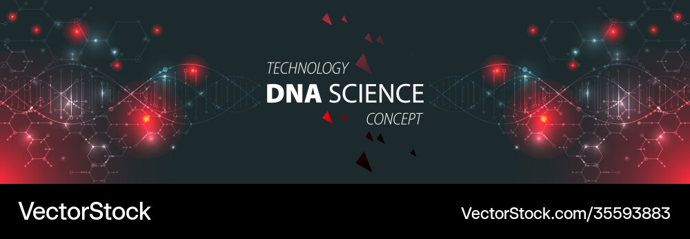 Science template wallpaper or banner with a dna Vector Image