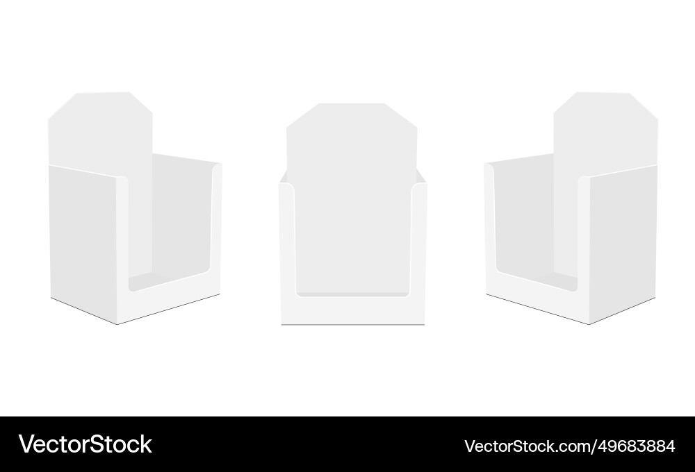 Blank pos display boxes front and side view Vector Image