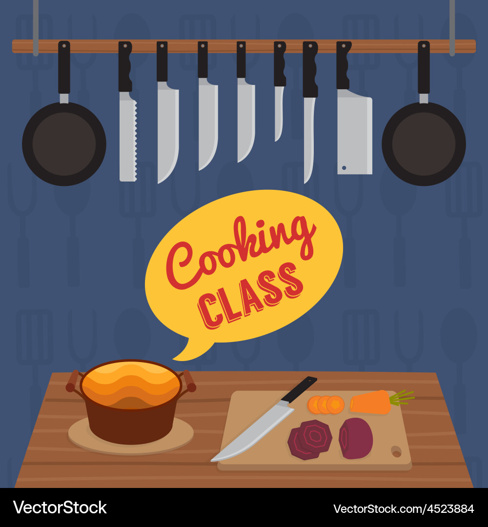 Culinary cooking class Royalty Free Vector Image