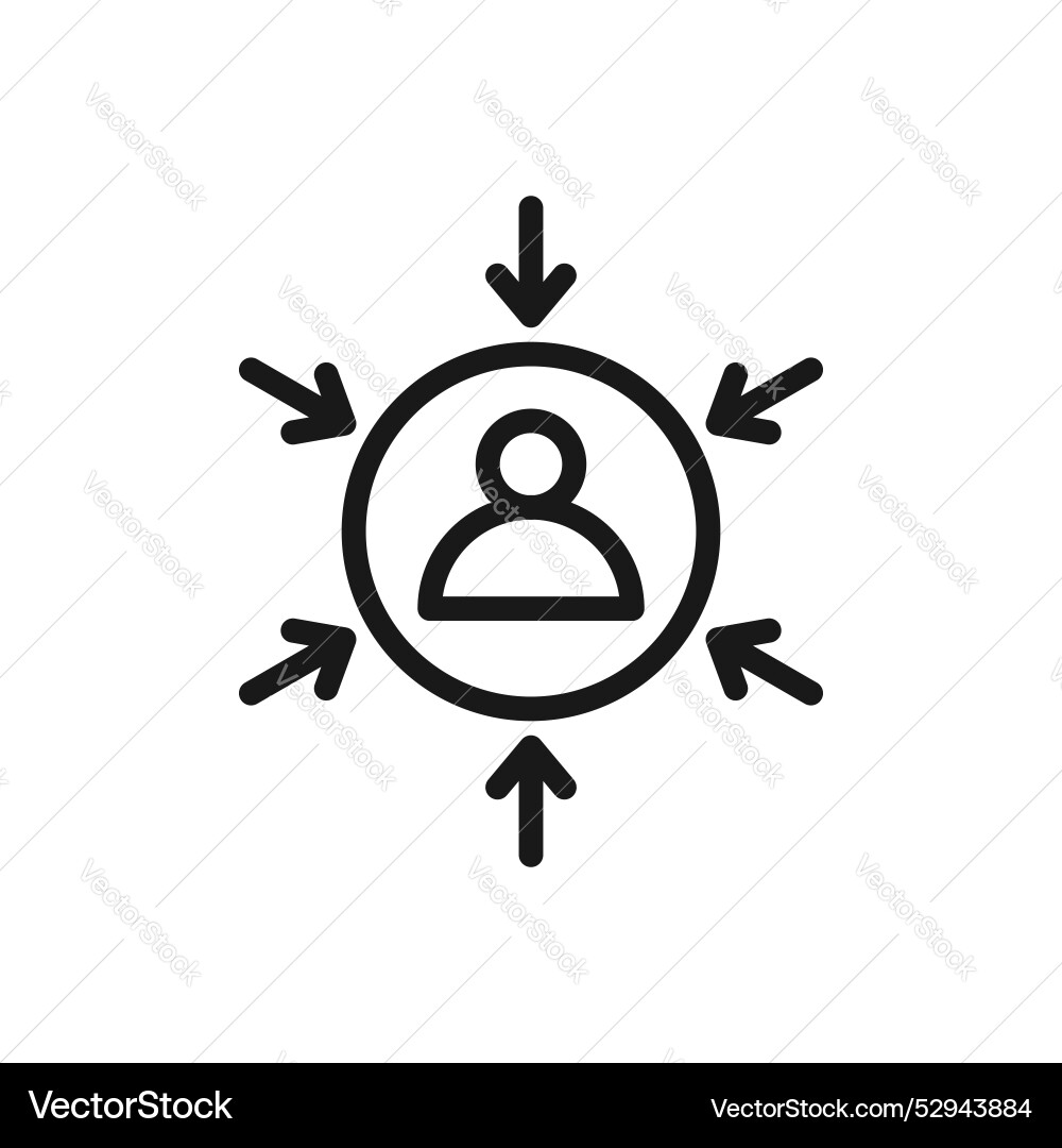 Customer centricity icon Royalty Free Vector Image