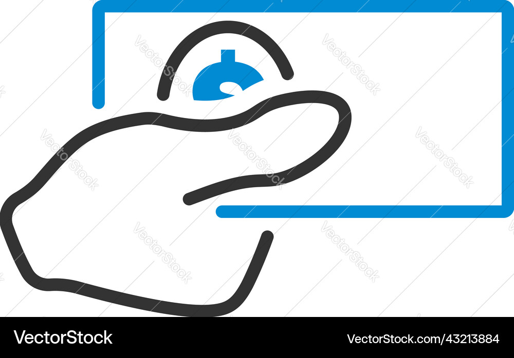 Hand holding money icon Royalty Free Vector Image