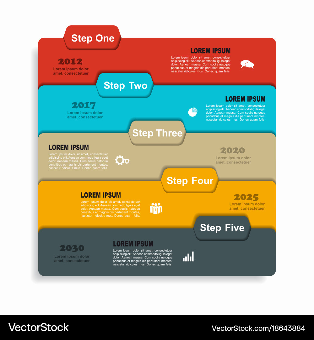 Modern Step Diagram Template Royalty Free Vector Image