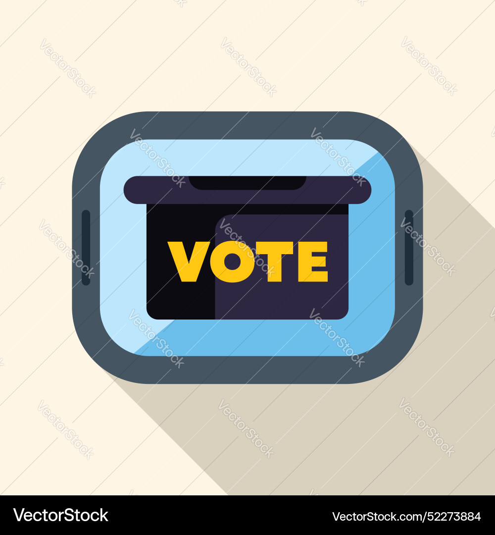Online voting concept with ballot box Royalty Free Vector