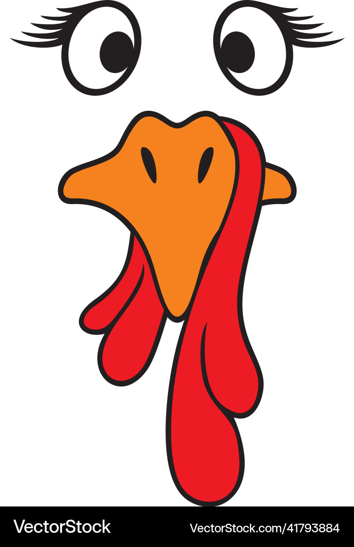 Turkey face color Royalty Free Vector Image - VectorStock