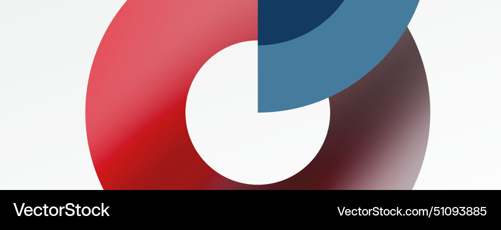 A red and blue circle with white Royalty Free Vector Image