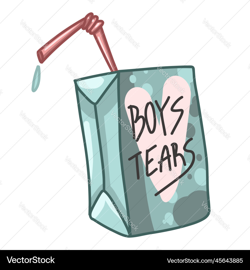 Creepy Valentine Tears Sticker Royalty Free Vector Image