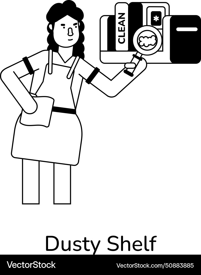 Dusty shelf Royalty Free Vector Image - VectorStock