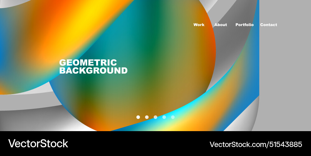 Dynamic flowing shapes concept design composition Vector Image