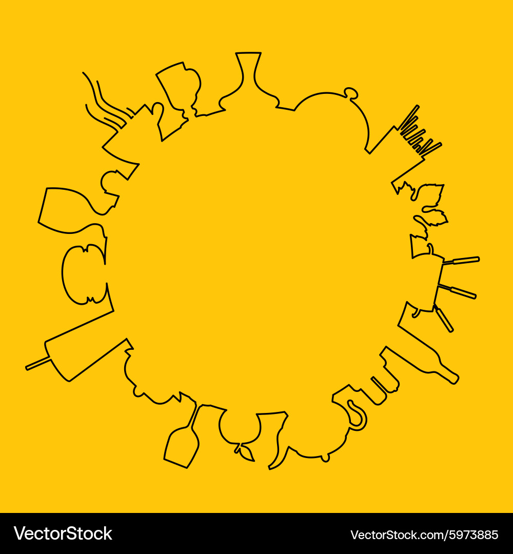 Food Circle Logo Royalty Free Vector Image - VectorStock