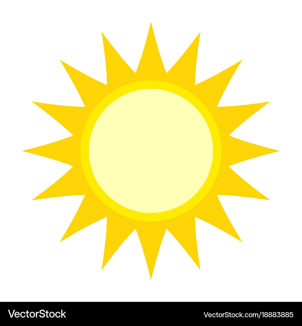 Simple graphic of the sun Royalty Free Vector Image