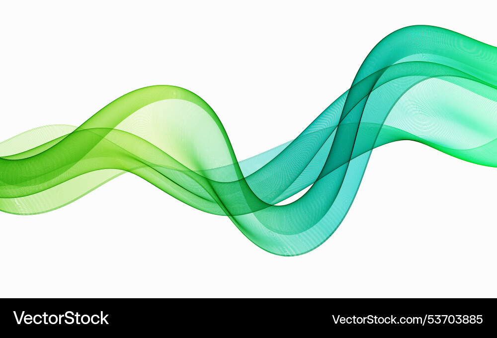 Stream of wavy transparent lines abstract Vector Image