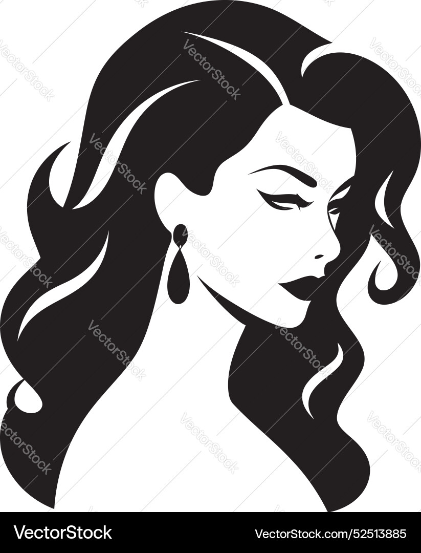 Sublime beauty emblematic element of womans face Vector Image