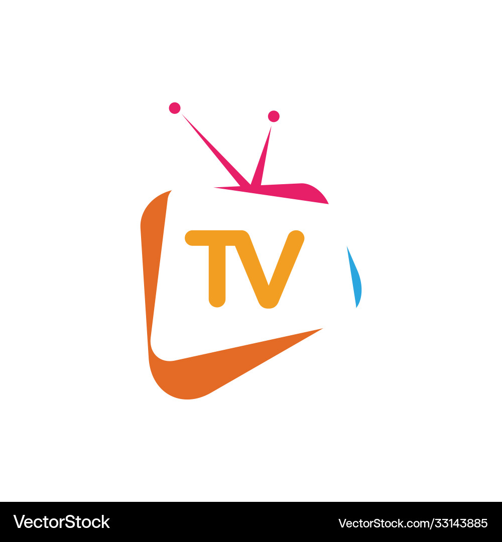 Tv icon logo design Royalty Free Vector Image - VectorStock