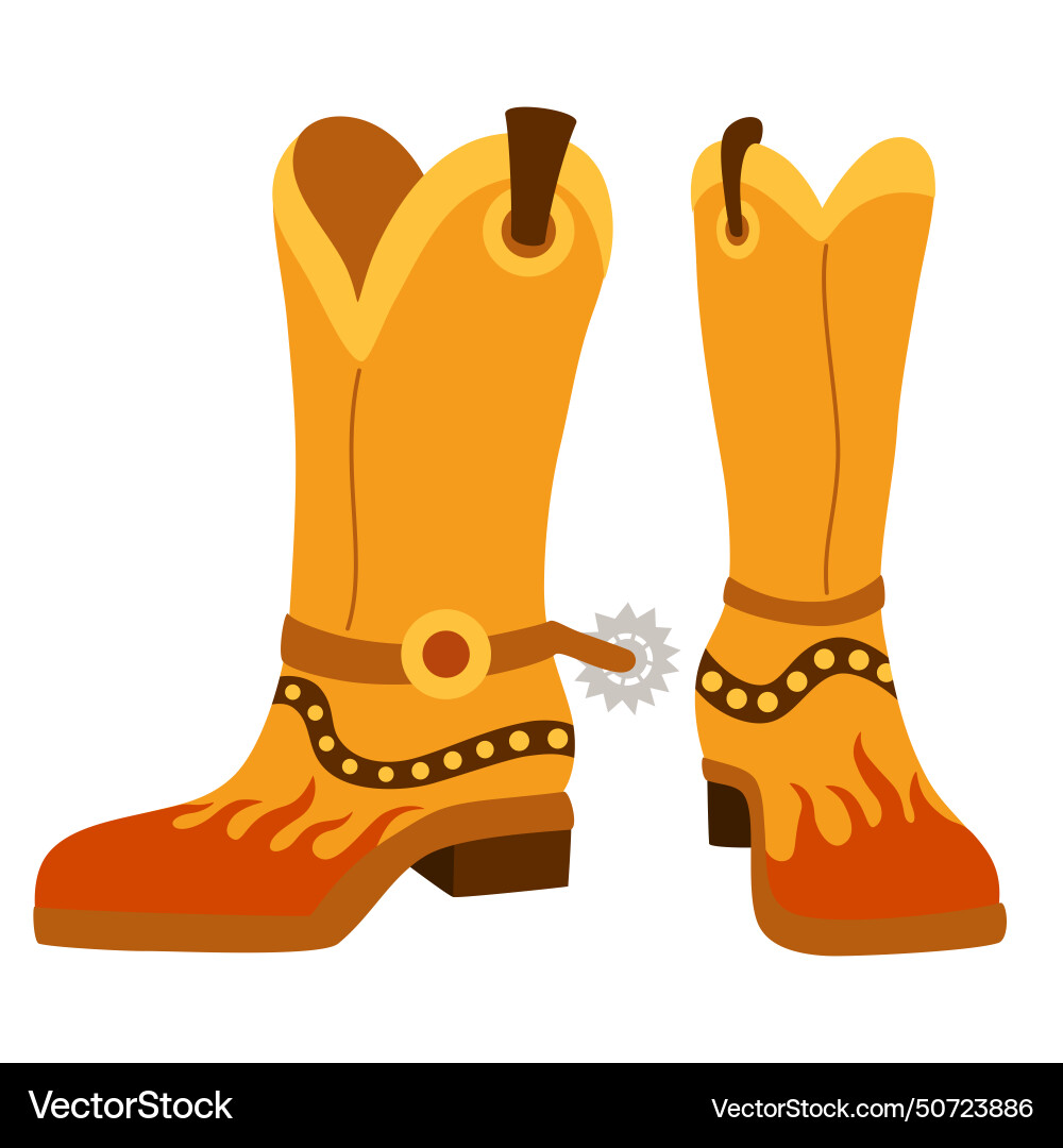 1659 cowboy boots Royalty Free Vector Image - VectorStock