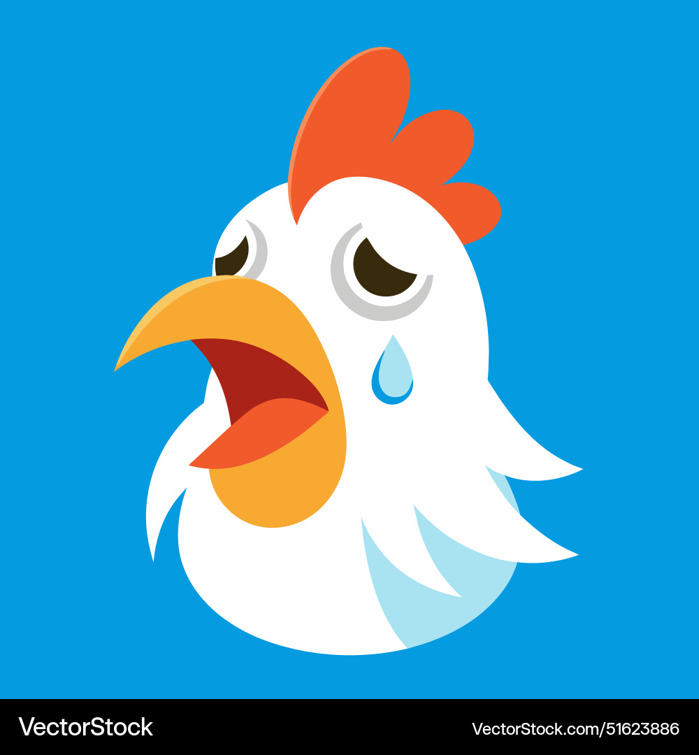 Brahma chicken cries icon Royalty Free Vector Image