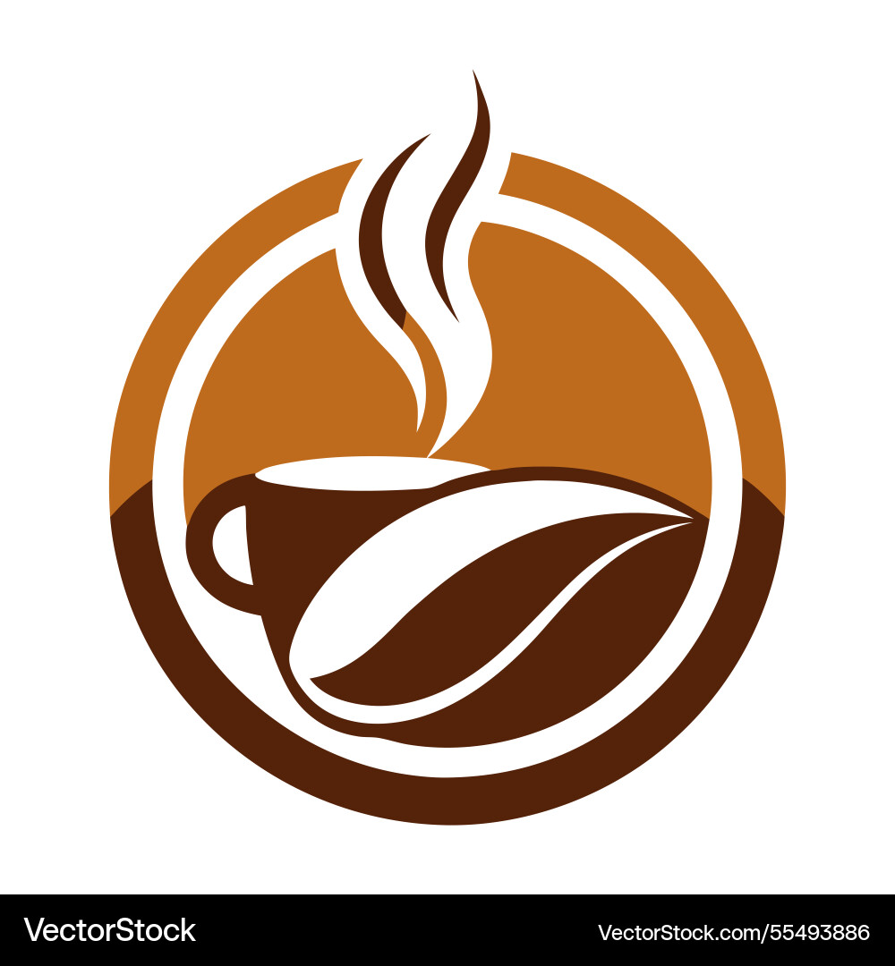 Creative coffee logo art Royalty Free Vector Image