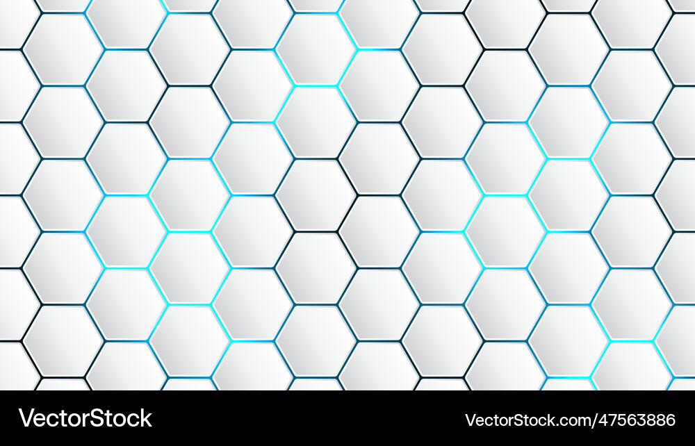Electric Hexagonal Glow Background Royalty Free Vector Image