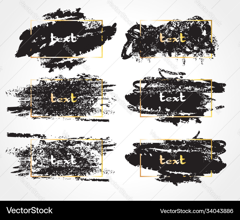Gold frames with splash design and place for your Vector Image