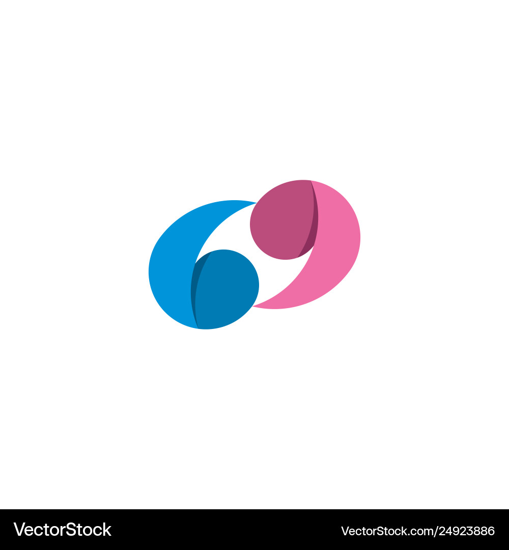 Number 69 logo design element icon symbol Vector Image