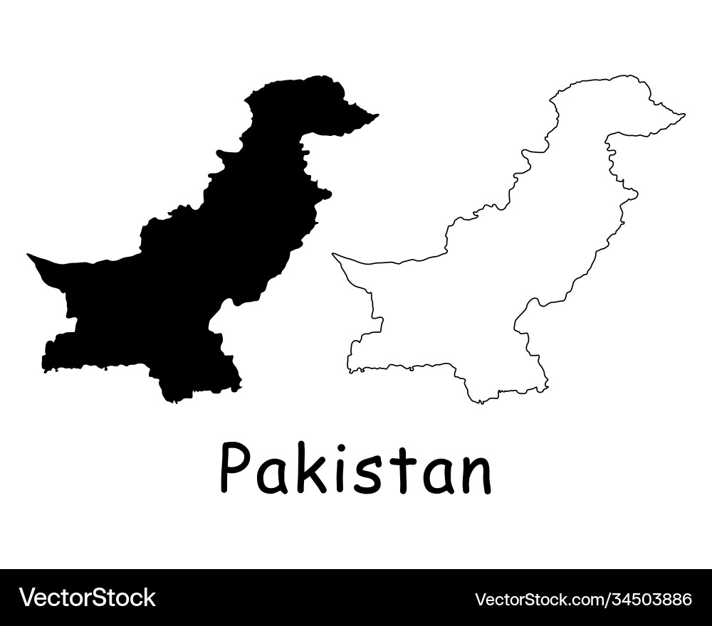 Pakistan map Royalty Free Vector Image - VectorStock