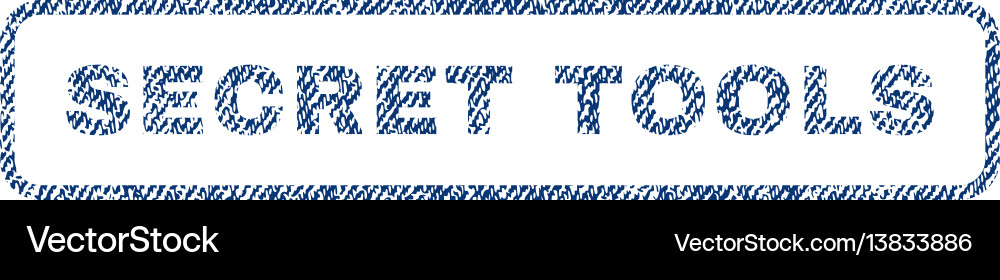 Secret tools textile stamp Royalty Free Vector Image