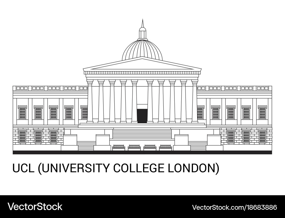 Ucl university college london Royalty Free Vector Image