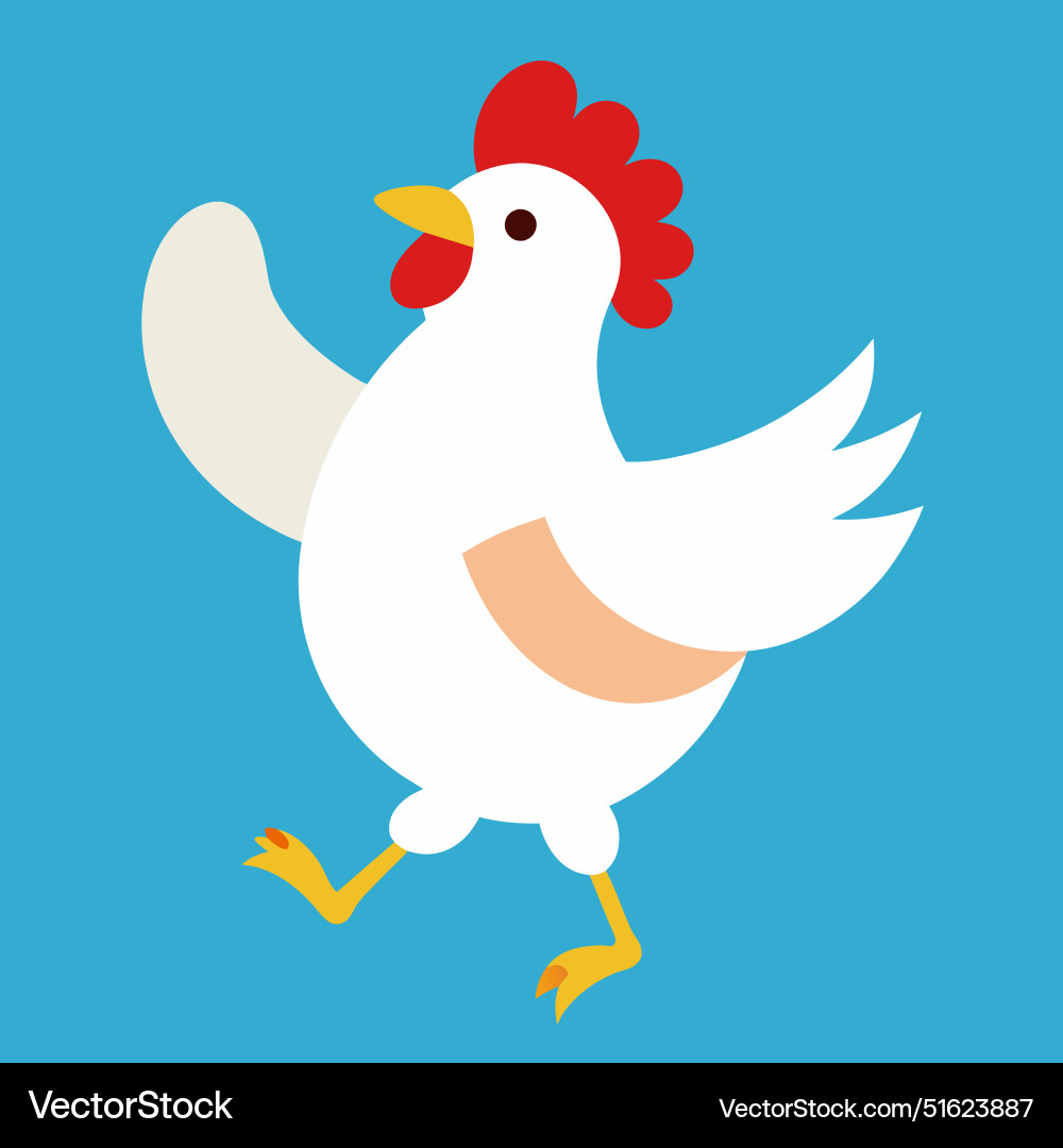 Brahma chicken dancing icon Royalty Free Vector Image