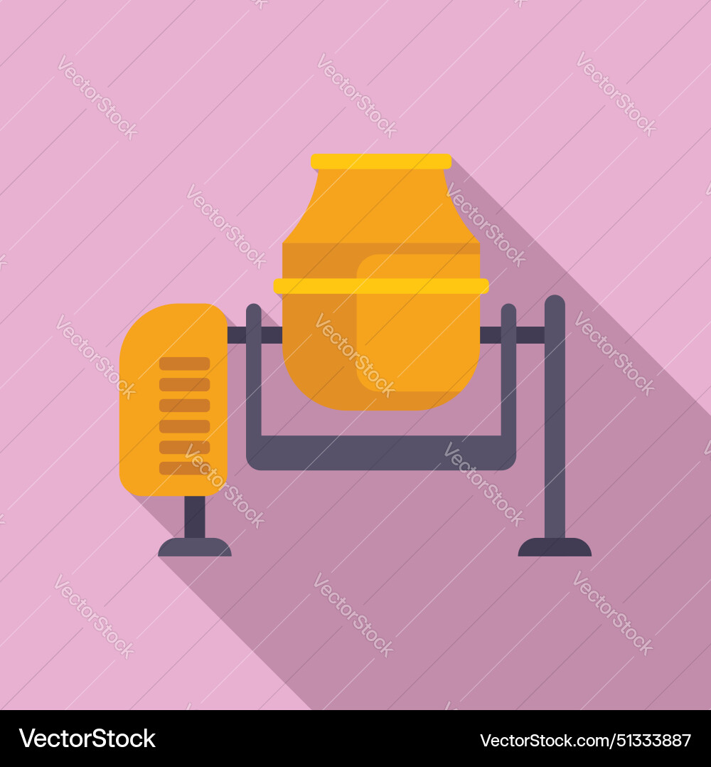 Concrete mixer on purple background Royalty Free Vector