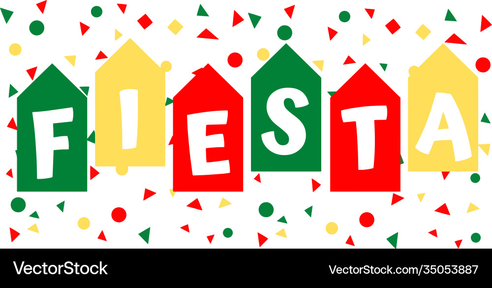 Fiesta on white background Royalty Free Vector Image