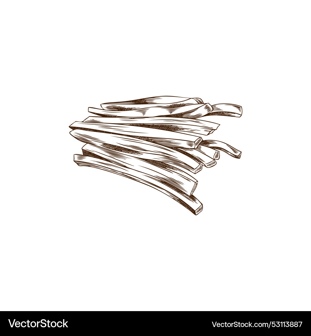 Hand drawn yam element in graphic style cut Vector Image