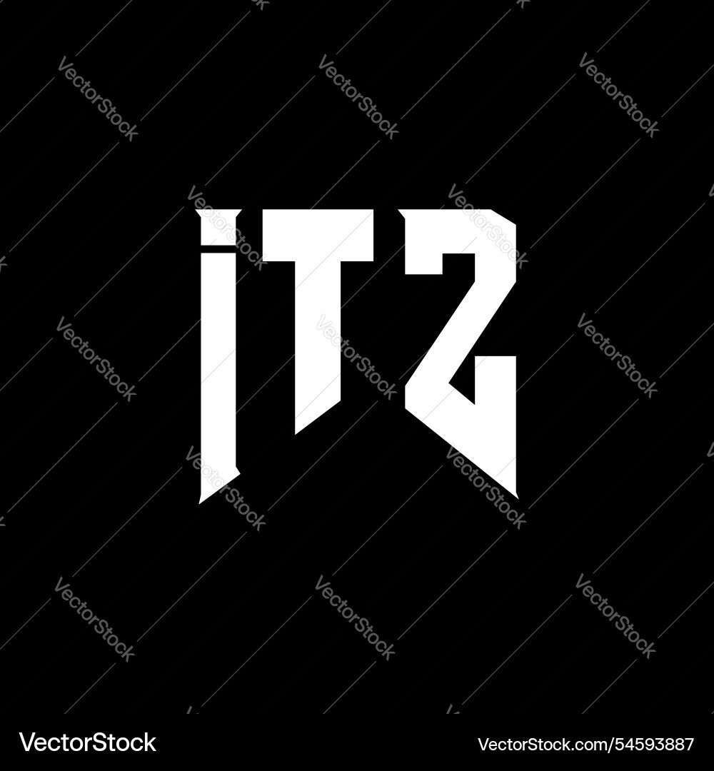 Itz letter logo design for technology company Vector Image