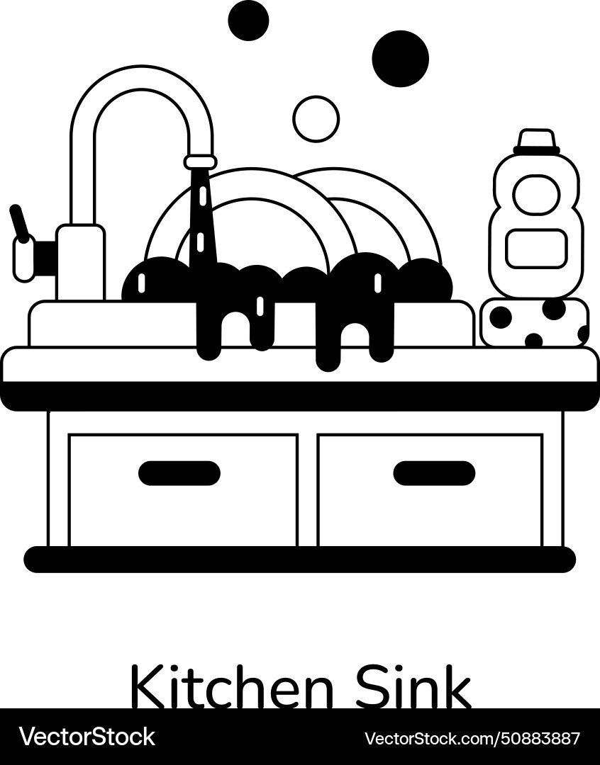 Kitchen sink Royalty Free Vector Image - VectorStock